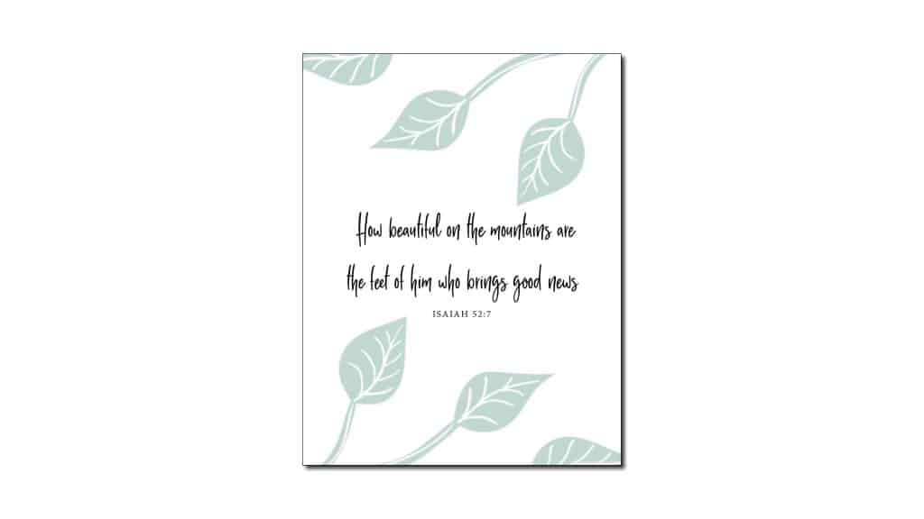 Isaiah 52:7 (Printable Wall Art) - My Printable Faith