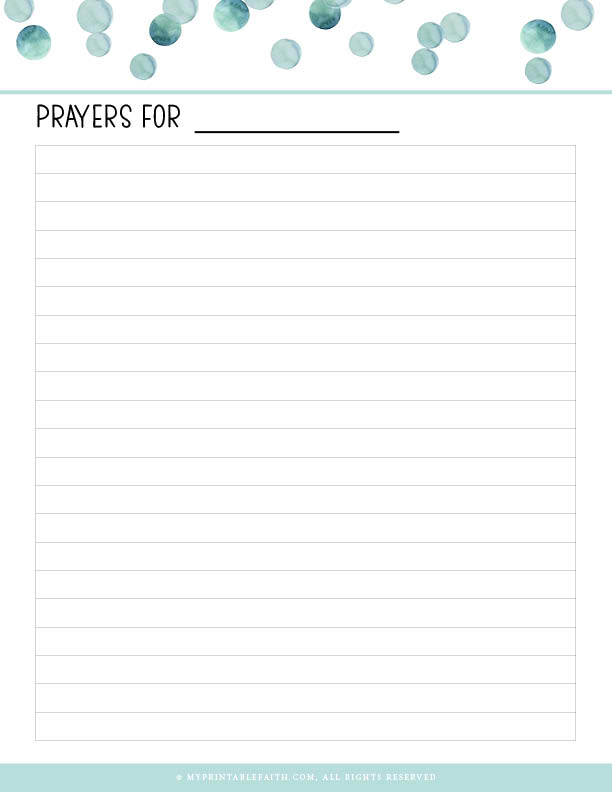 30 Printable Prayer Journal Pages - My Printable Faith