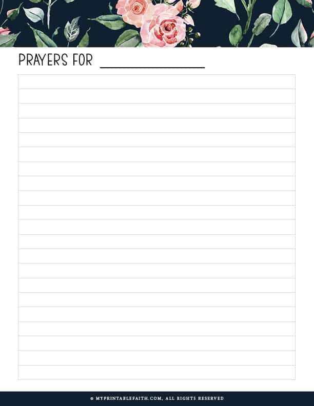 30 Printable Prayer Journal Pages - My Printable Faith