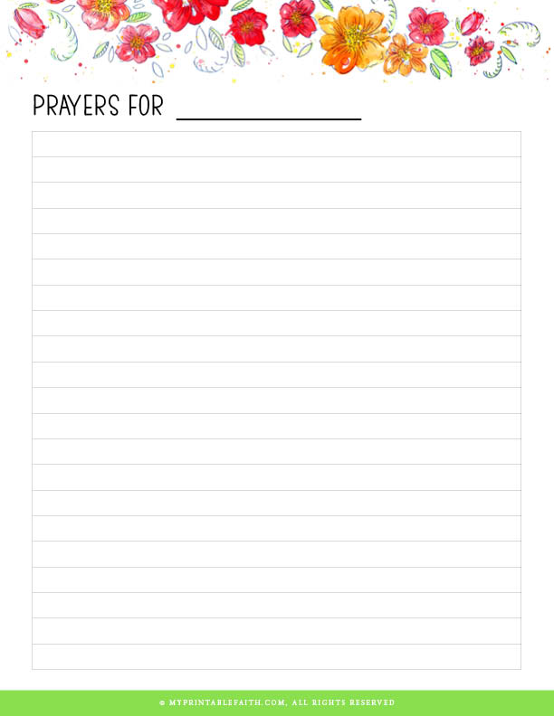 30 Printable Prayer Journal Pages - My Printable Faith