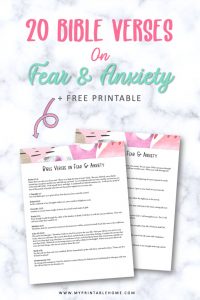 19 Bible Verses on Fear and Anxiety + Printable - My Printable Faith