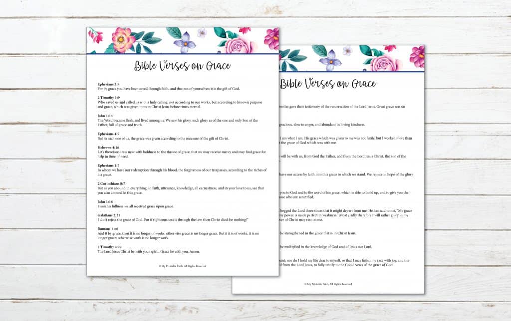 21 Bible Verses on Grace - My Printable Faith