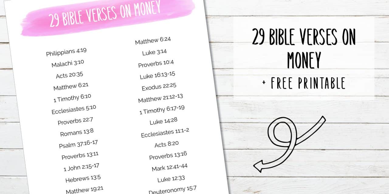 29 Bible Verses About Money - My Printable Faith