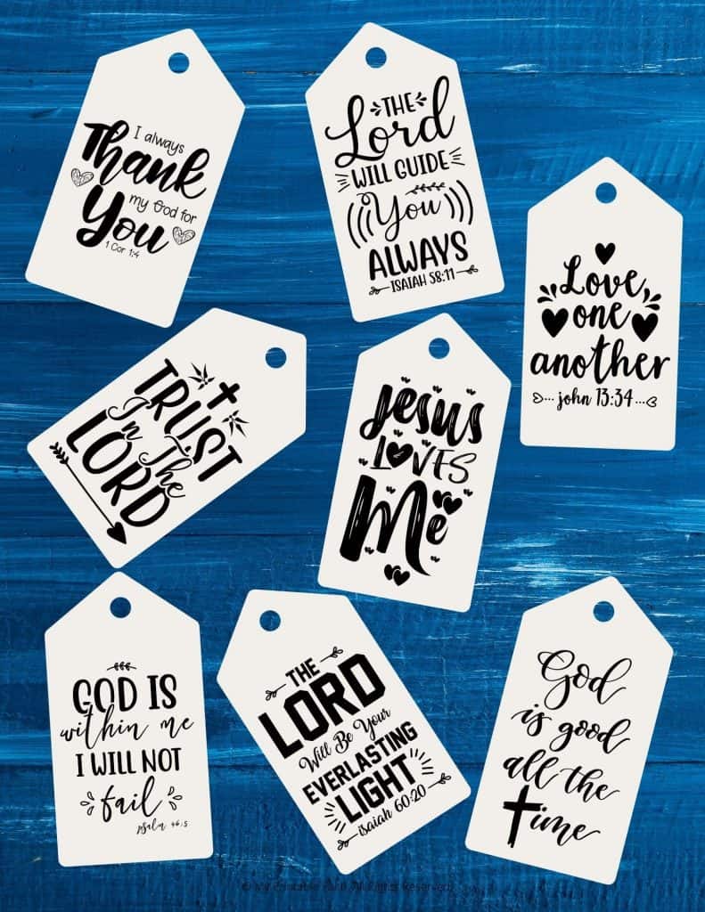 Scripture Gift Tags - My Printable Faith