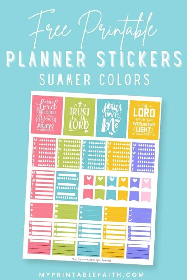 Printable Faith Planner Stickers - My Printable Faith