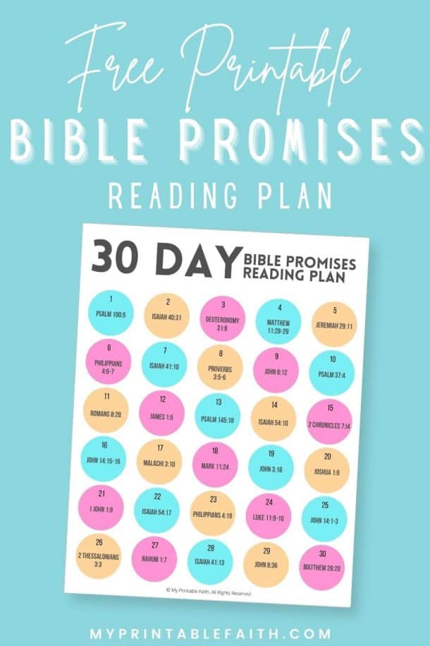 30 Day Bible Promises Reading Plan - My Printable Faith