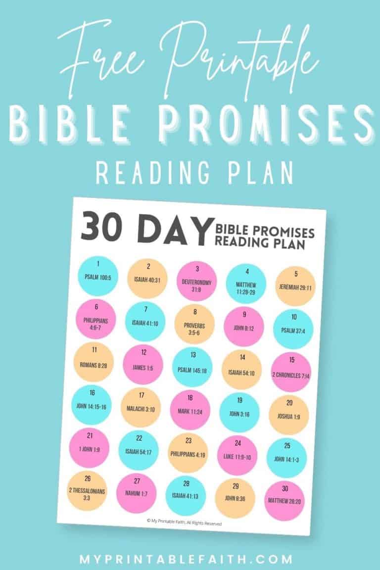 30 Day Bible Promises Reading Plan - My Printable Faith