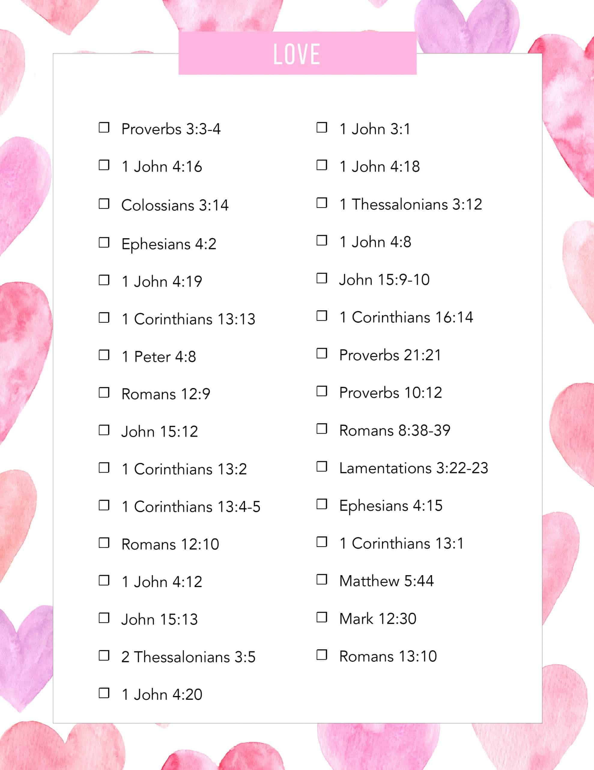 31 Bible Verses on Love {Plus FREE Printable Bible Reading Plan} - My ...