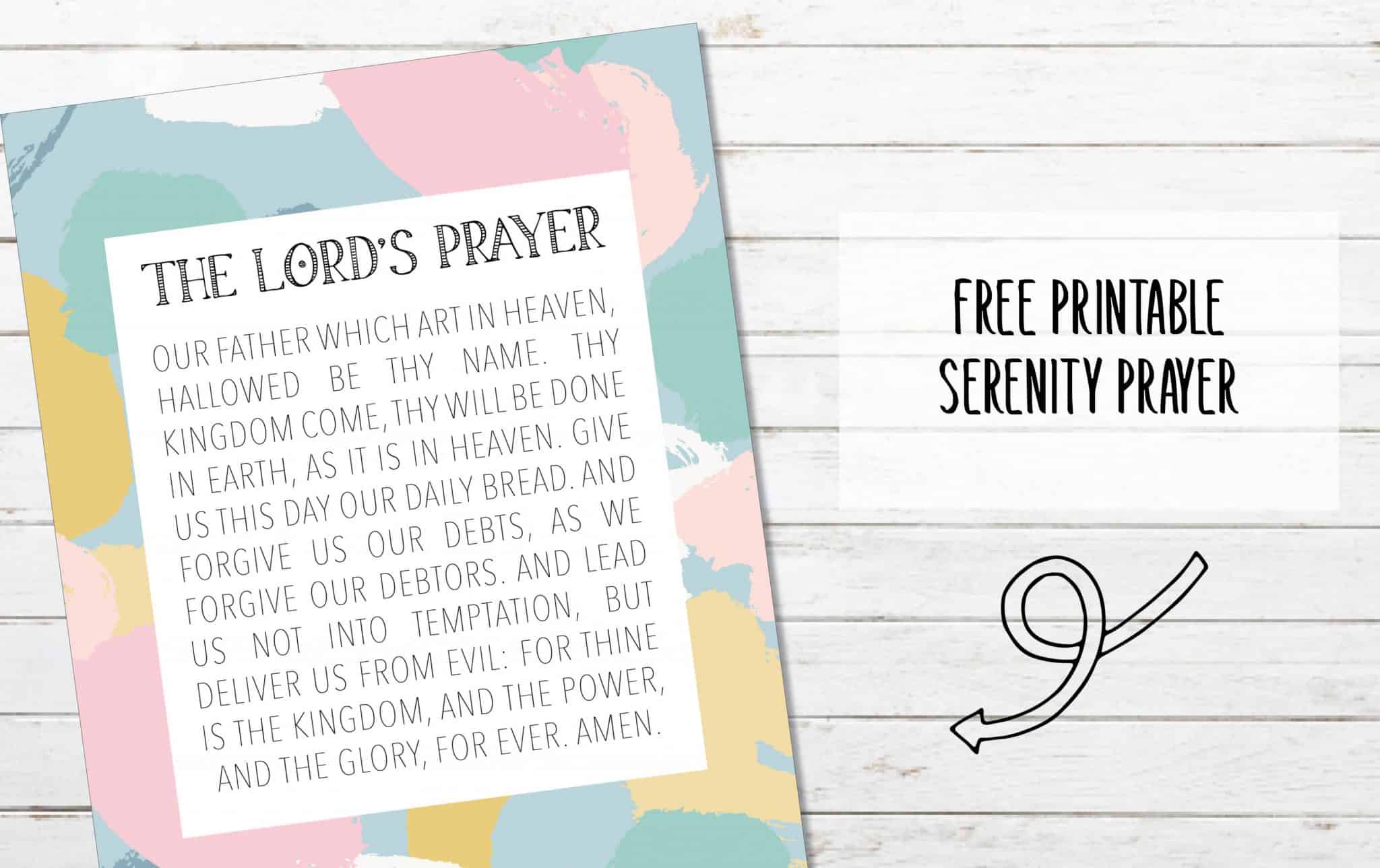 FREE Printable The Lord's Prayer Scripture - My Printable Faith