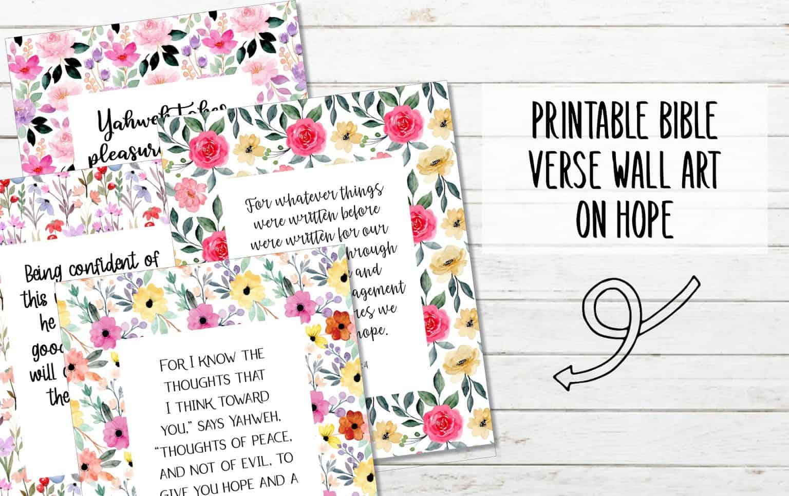30 Printable Bible Verse Wall Art on Hope - My Printable Faith
