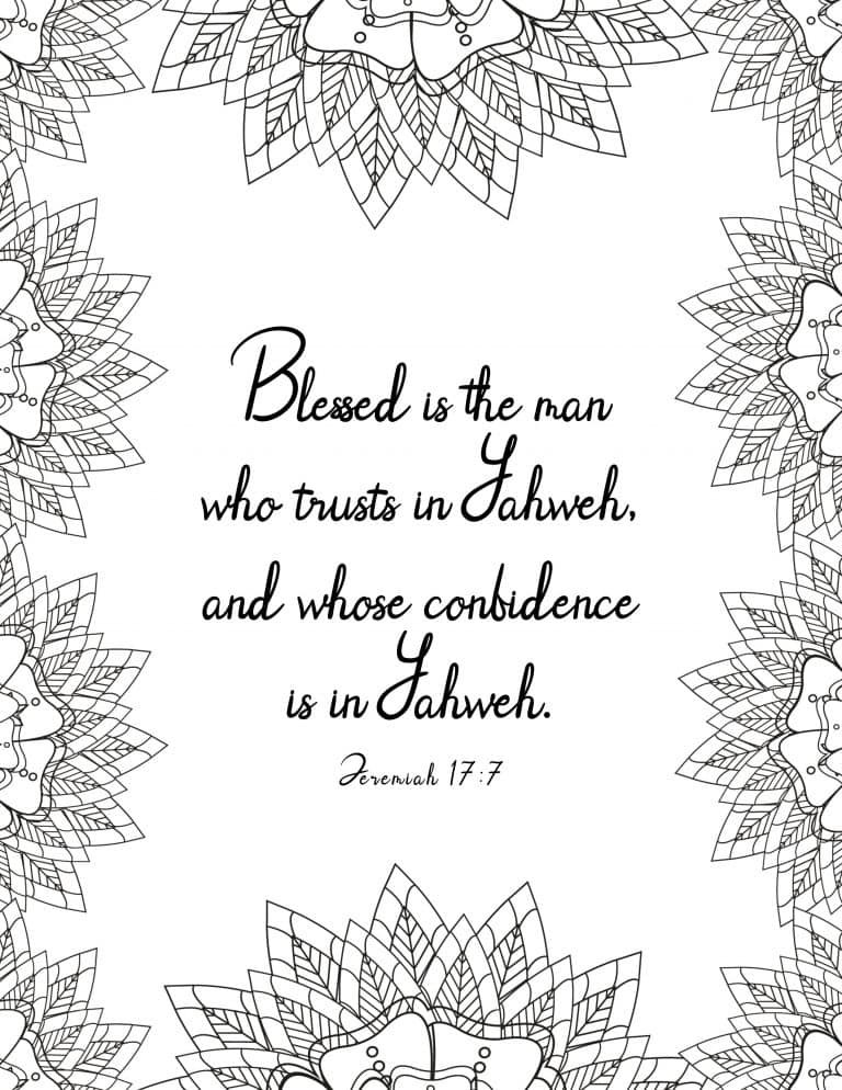30 Printable Bible Verse Coloring Pages on Hope - My Printable Faith