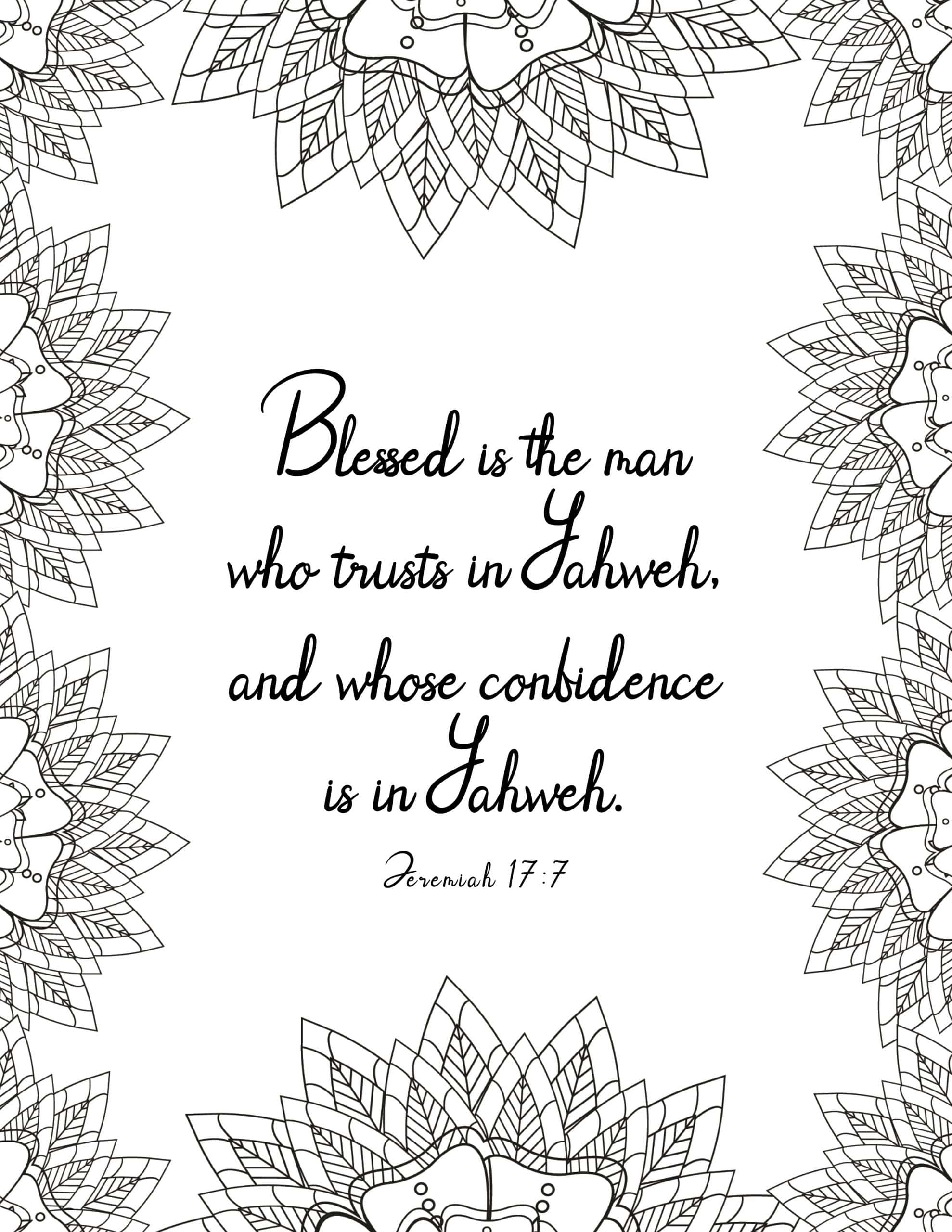 30 Printable Bible Verse Coloring Pages on Hope - My Printable Faith