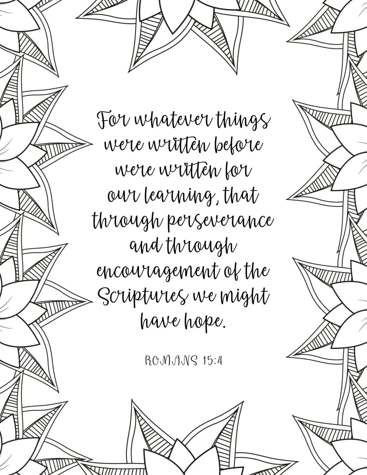 30 Printable Bible Verse Coloring Pages on Hope - My Printable Faith
