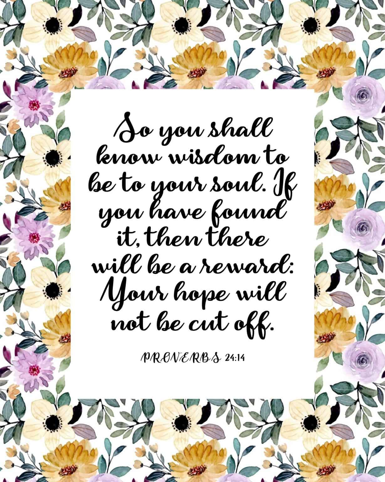 30 Printable Bible Verse Wall Art on Hope - My Printable Faith