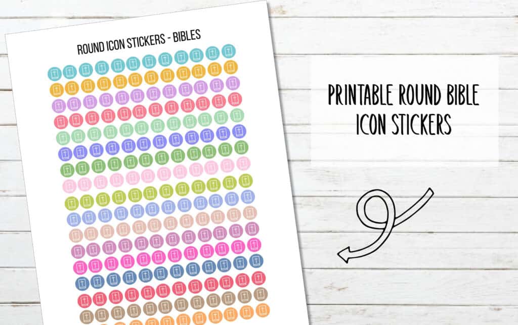 FREE Printable Round Bible Icon Stickers - My Printable Faith