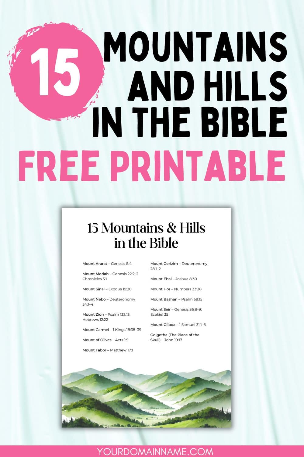 15 Mountains and Hills of Biblical Significance (and What They Teach Us ...