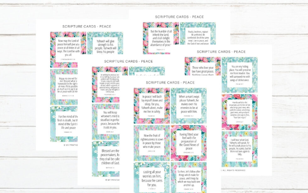 Free Printable Scripture Cards on Peace - My Printable Faith